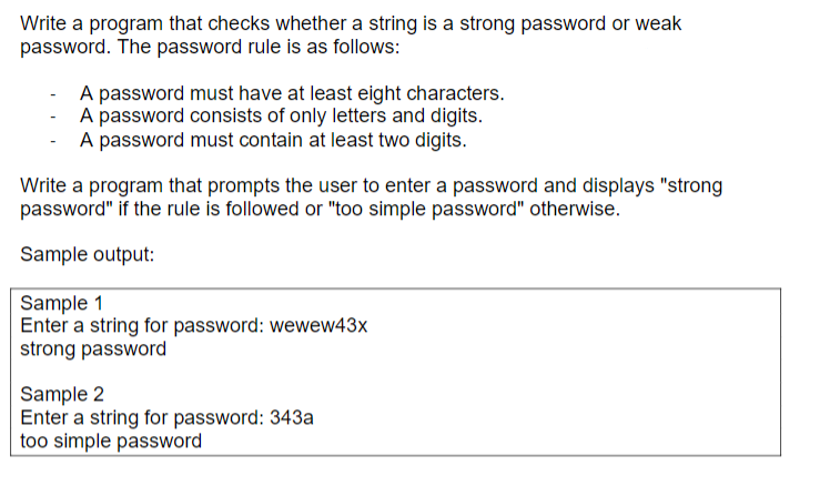 Solved Write a program that checks whether a string is a | Chegg.com
