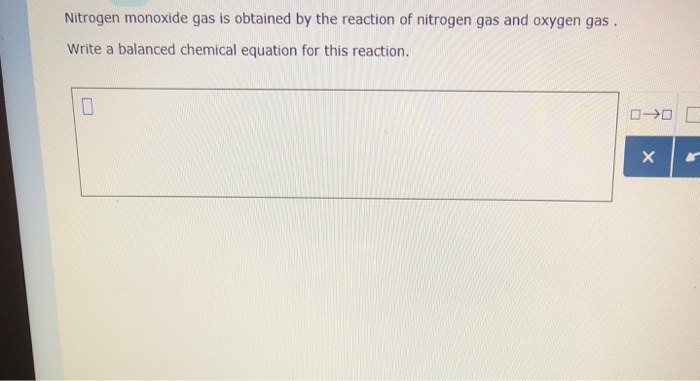 Solved Nitrogen monoxide gas is obtained by the reaction of | Chegg.com