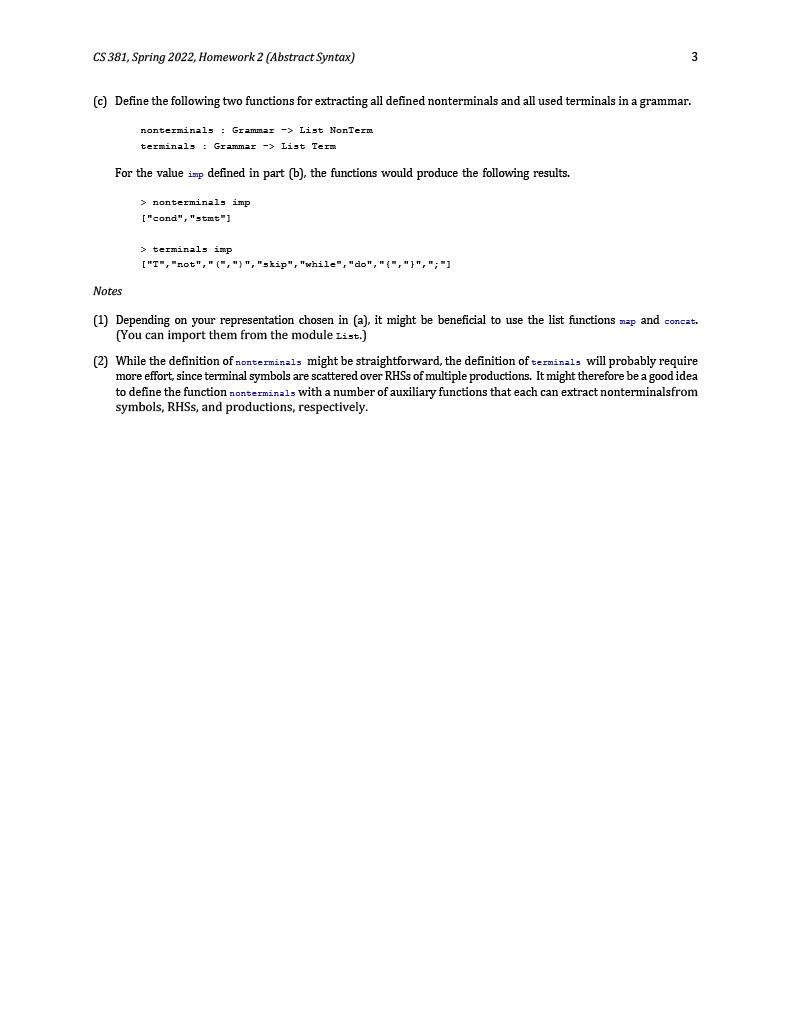 ELM (Abstract Syntax) Important Reminders! 1. Upload | Chegg.com