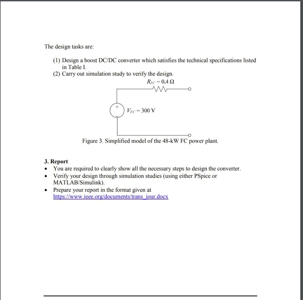 Solved ECE 5410 Power Electronics Course Project Design a | Chegg.com