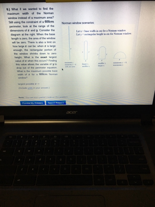 Solved A Norman Window Problem: A Norman window has the | Chegg.com
