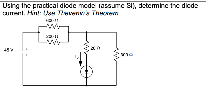 Solved Using the practical diode model (assume Si), | Chegg.com