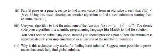 Solved 3 Finding (local) minima of generic functions Finding | Chegg.com Solved 3 Finding (local) minima of generic functions Finding | Chegg.com