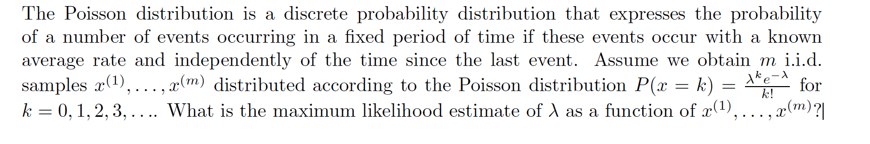 Solved The Poisson distribution is a discrete probability | Chegg.com