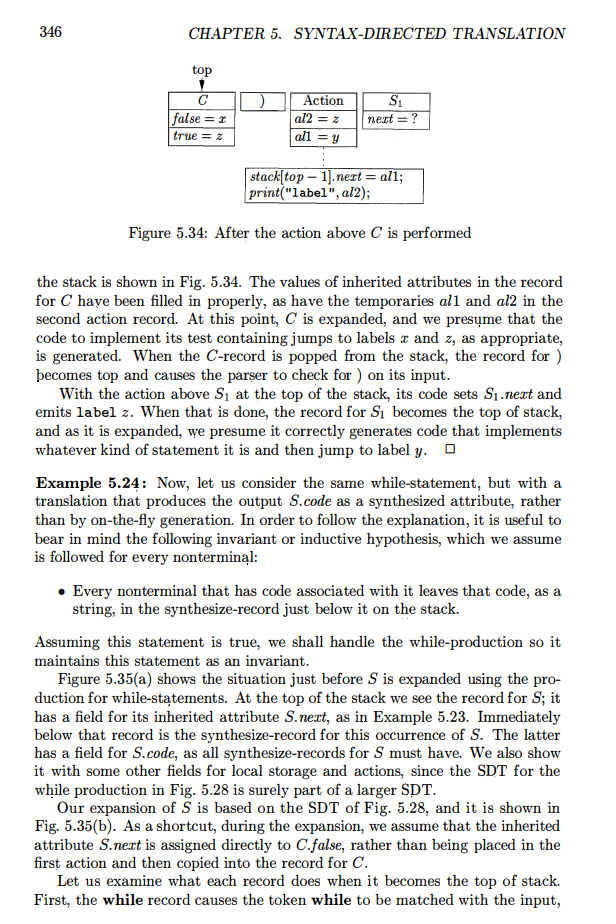 Exercise 5.5.3: Implement each of your SDD's of | Chegg.com