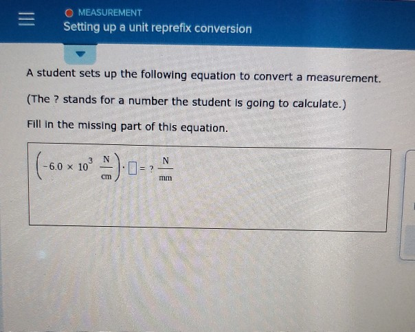 Solved MEASUREMENT Setting up a unit reprefix conversion A | Chegg.com