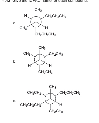 Solved Given the Newman Projections Below, State the IUPAC | Chegg.com