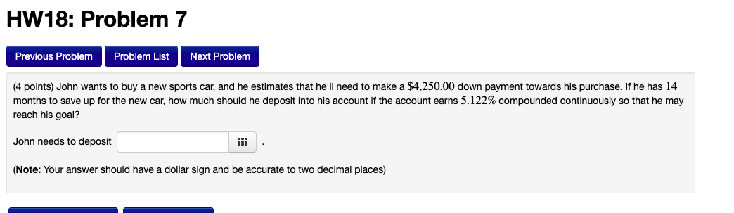 Solved HW18: Problem 7 Previous Problem Problem List Next | Chegg.com