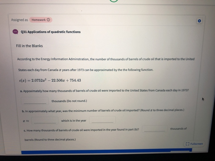Solved Assigned As Homework O Q31 Applications Of Quadratic Chegg