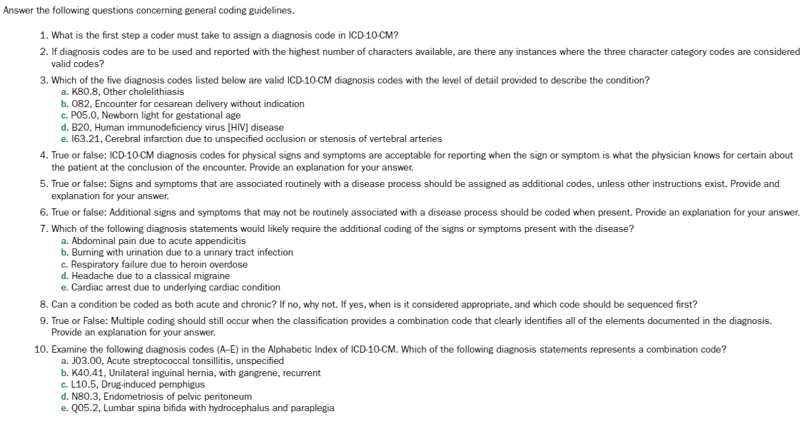 Solved Answer the following questions concerning general | Chegg.com