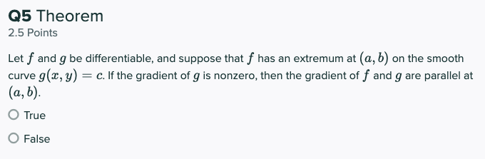 Solved Answer the following true or false questions and give | Chegg.com
