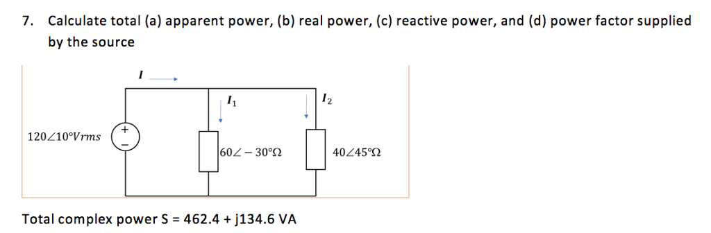 Solved Calculate total (a) apparent power, (b) real power, | Chegg.com