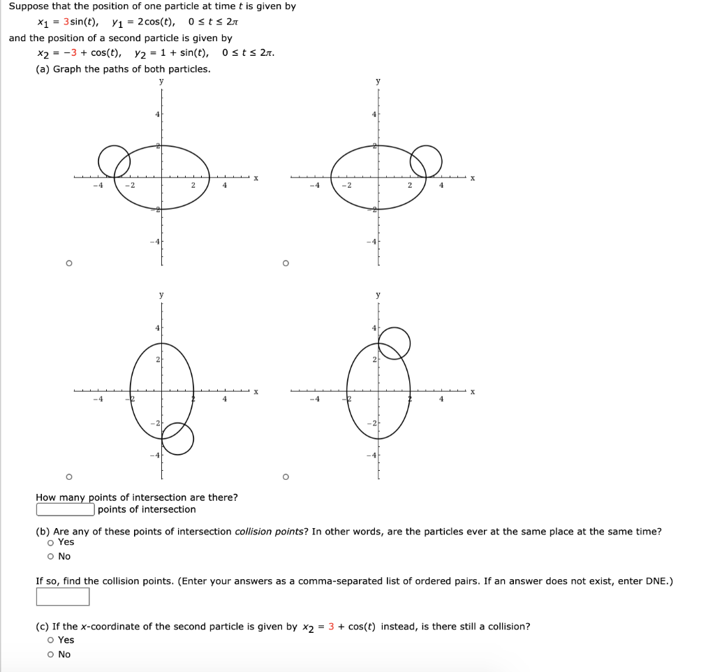 Solved Suppose That The Position Of One Particle At Time T