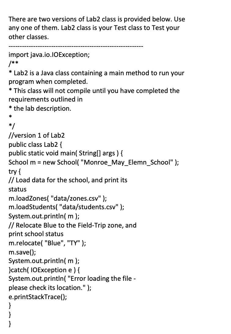 Help in my java homework Task: Make your Lab1 Better! | Chegg.com