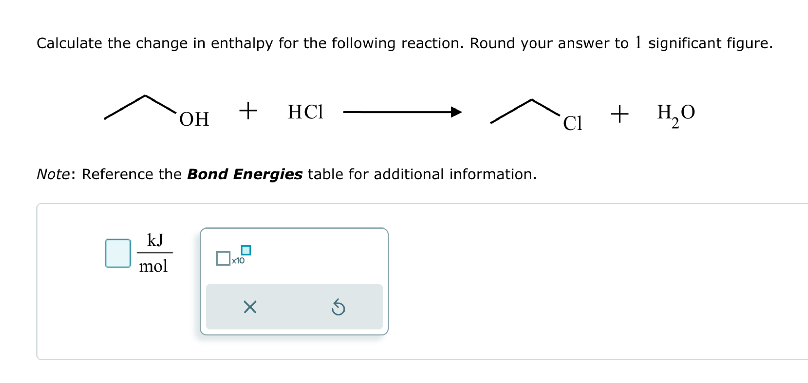 Solved Calculate the change in enthalpy for the following | Chegg.com