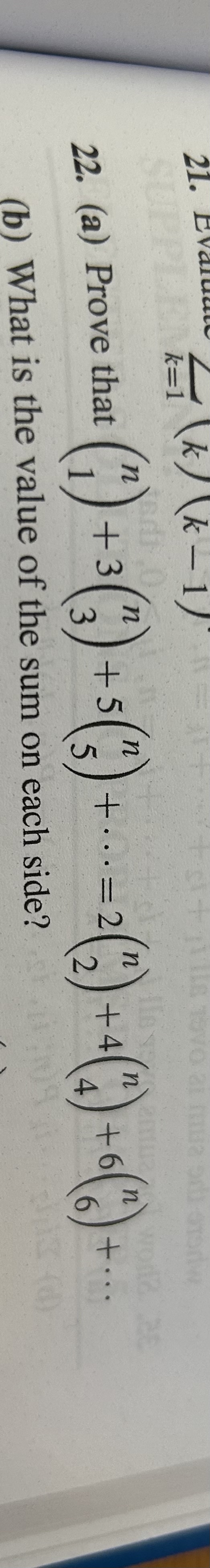 Solved that (n1)+3(n3)+5(n5)+⋯=2(n2)+4(n4)+6(n6)+⋯ | Chegg.com