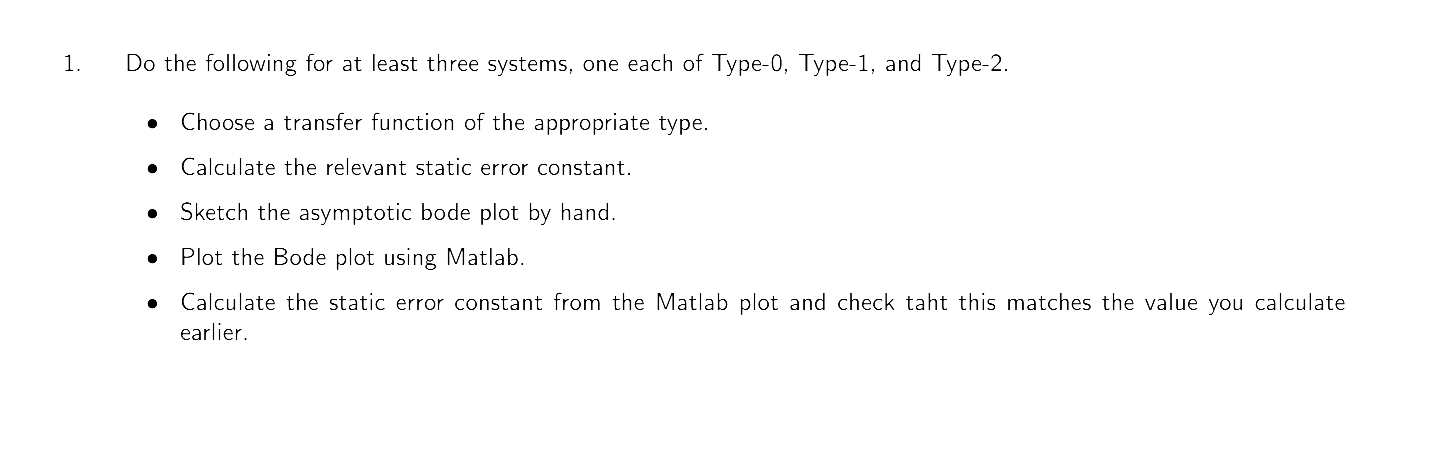 Solved 1. Do the following for at least three systems, one | Chegg.com