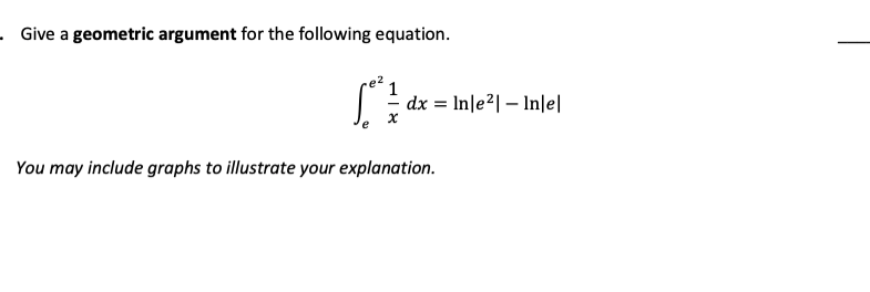 Solved Give a geometric argument for the following equation. | Chegg.com