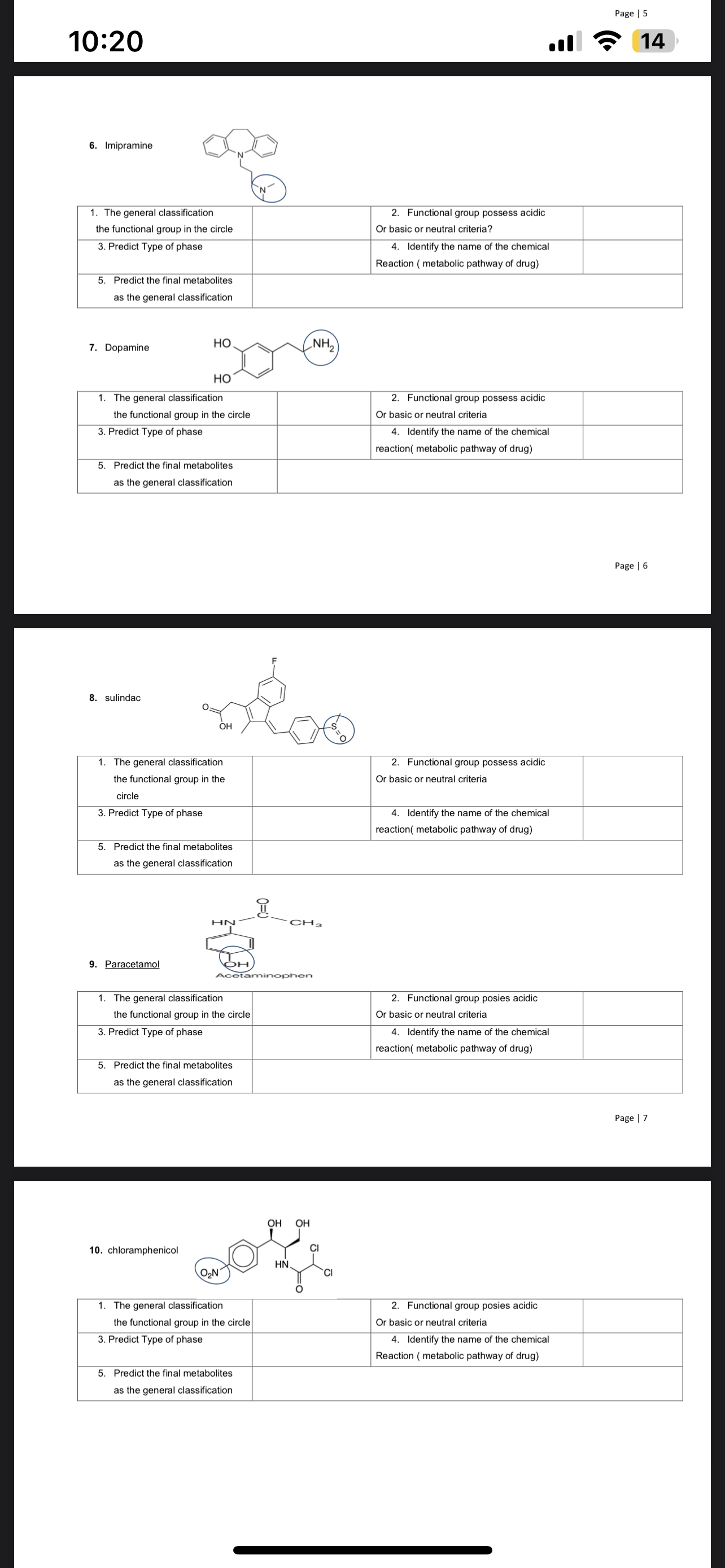 Solved A worksheet in medicinal chemistry -IPHAR403 Fall | Chegg.com