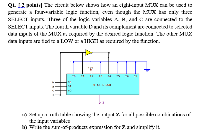 Solved Q1. L2 points] The circuit below shows how an | Chegg.com