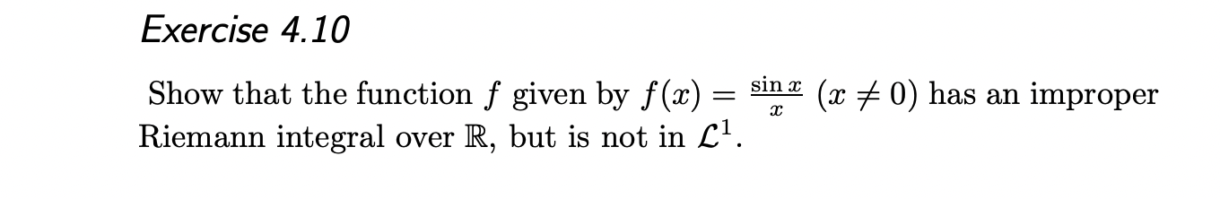 Solved Exercise 4.10 Show that the function f given by f(x) | Chegg.com