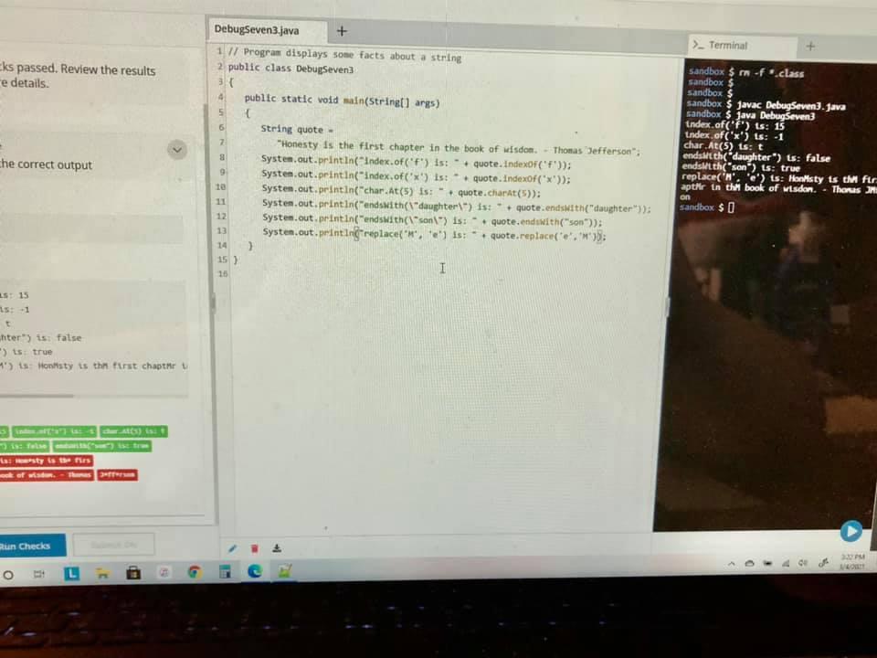 Solved DebugSeven3.java + 1. // Program displays some facts | Chegg.com