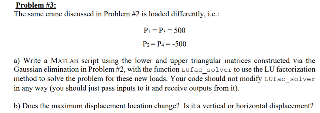 Problem #3: The same crane discussed in Problem #2 is | Chegg.com