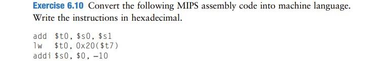 Solved Exercise 6.12 Consider I-type instructions. (a) Which | Chegg.com