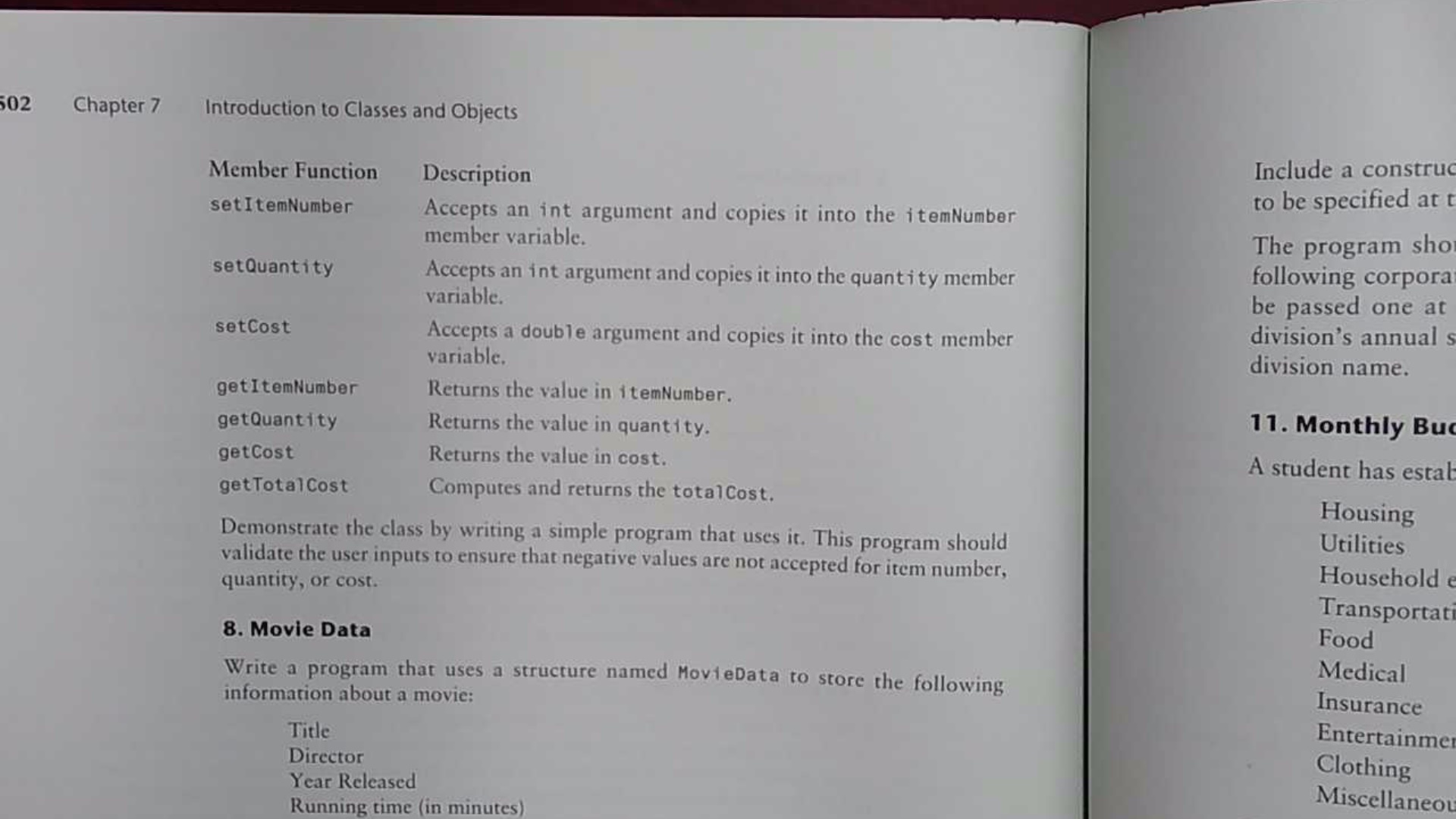 Solved 2 Chapter 7 Introduction to Classes and Objects | Chegg.com