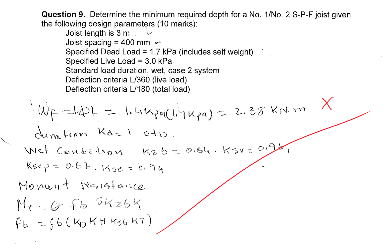 Solved Question 9. Determine the minimum required depth for | Chegg.com