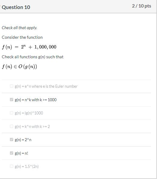Solved Partial Question 2 3.33/10 pts Check all that apply. | Chegg.com