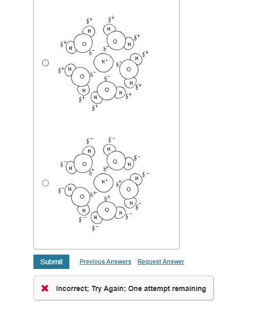 Solved Part A Choose the hydration shells that form around a | Chegg.com