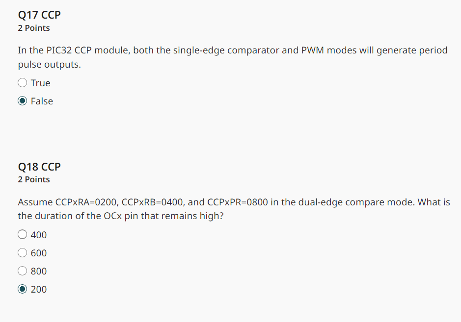 Solved In the PIC32 CCP module, both the single-edge | Chegg.com