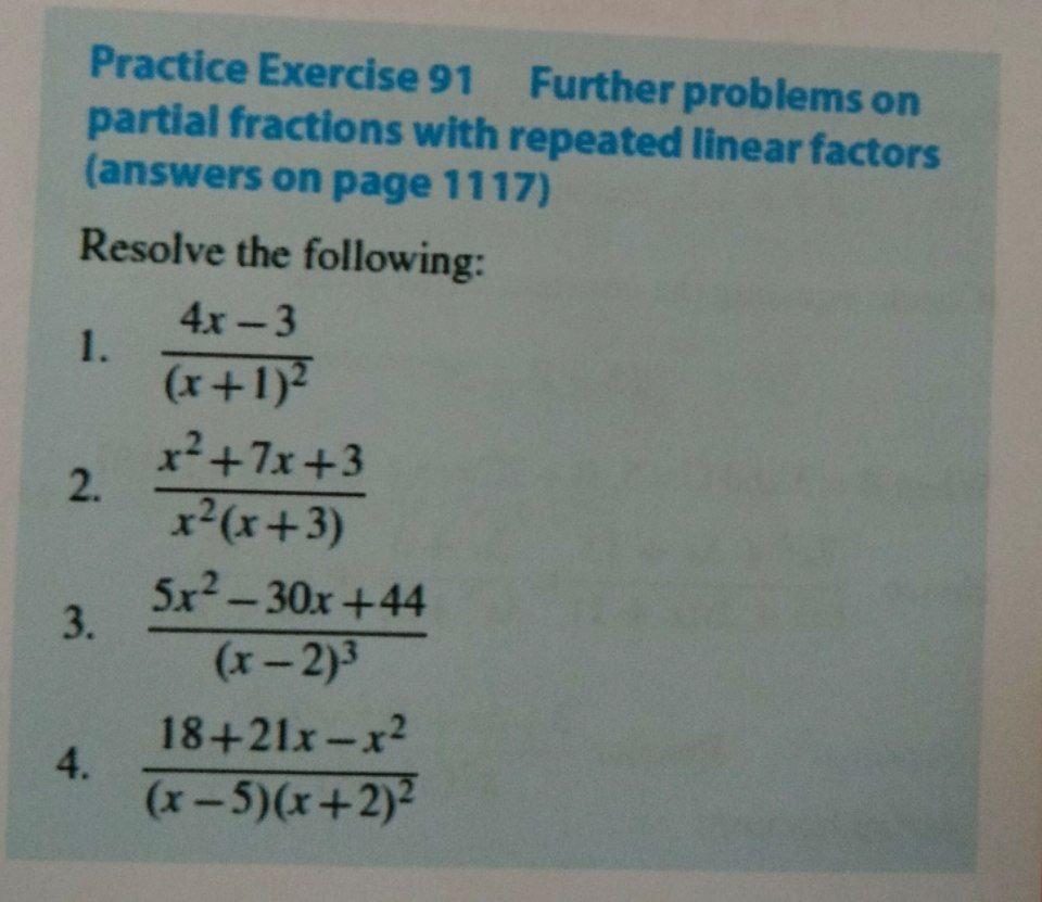 Solved Practice Exercise 91 Further problems on partial | Chegg.com