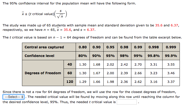 Solved The 95% confidence interval for the population mean | Chegg.com
