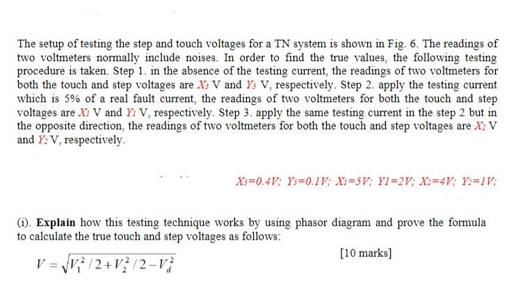 The setup of testing the step and touch voltages for | Chegg.com