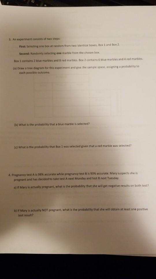 Solved 3. An experiment consists of two steps: First: | Chegg.com