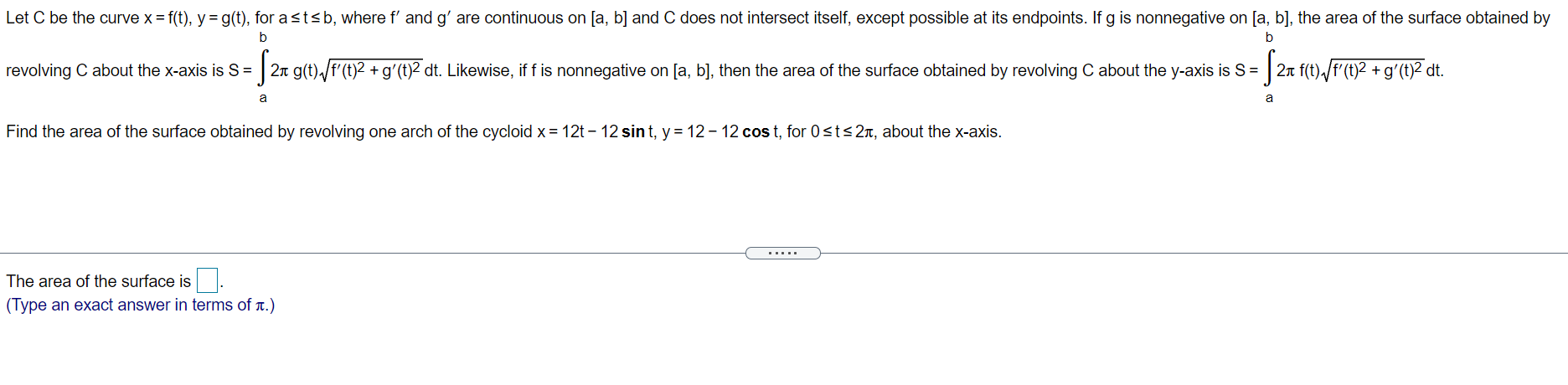 Solved Let C be the curve x = f(t), y = g(t), for a stsb, | Chegg.com