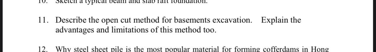 Solved ten a typical beam and stab fait foun 11. Describe | Chegg.com