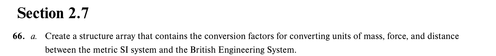 Solved 66. a. Create a structure array that contains the | Chegg.com