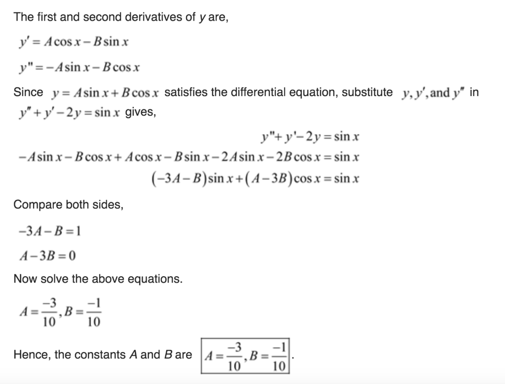 Solved ***My Question: Why is -3A-B equal to 1 and the A-3B | Chegg.com