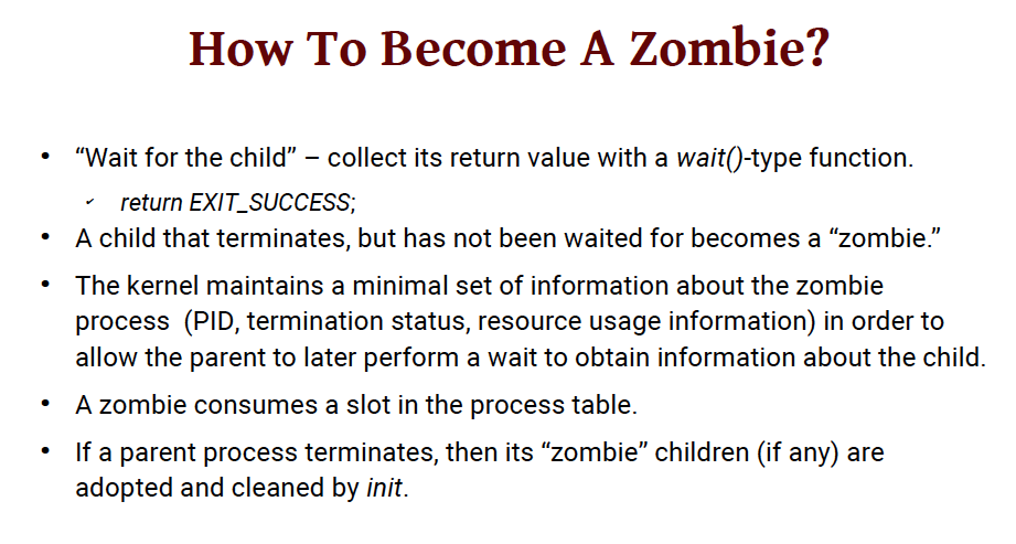 Solved How To Become A Zombie? • "Wait for the child” – | Chegg.com
