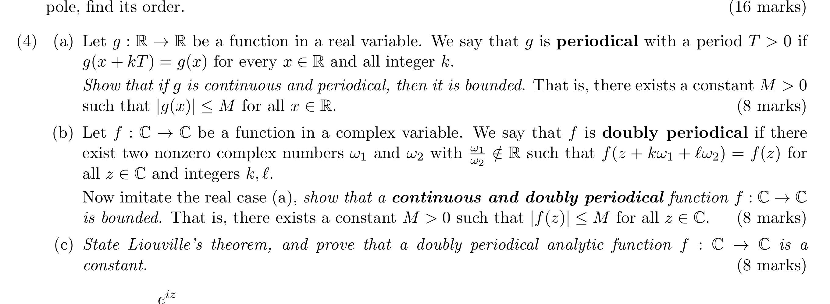 Solved 4) (a) Let g:R→R be a function in a real variable. We | Chegg.com