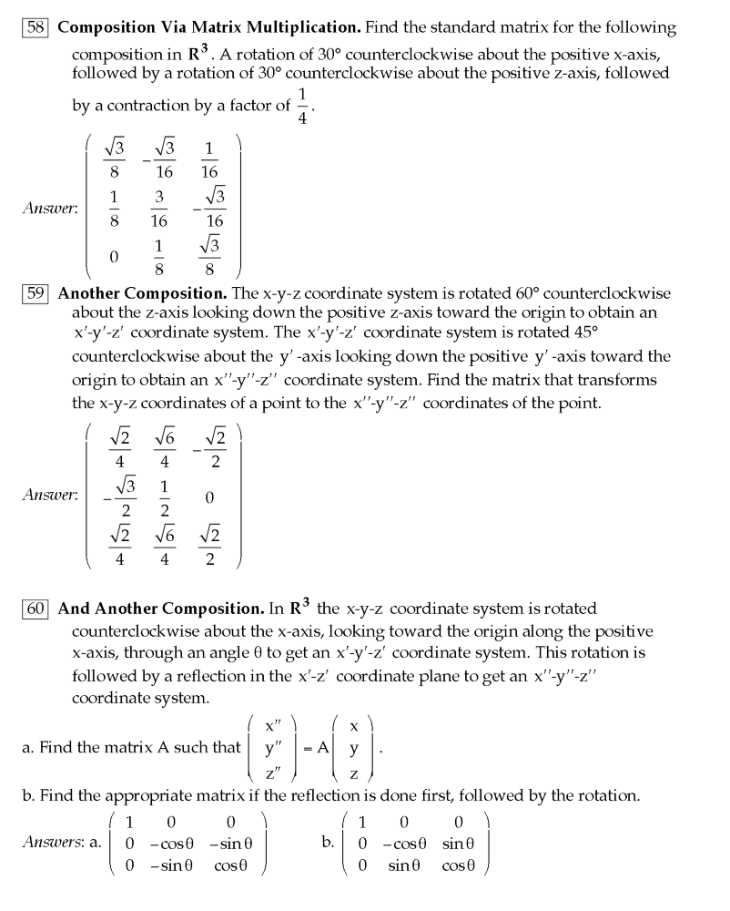 Solved 58 Composition Via Matrix Multiplication Find The