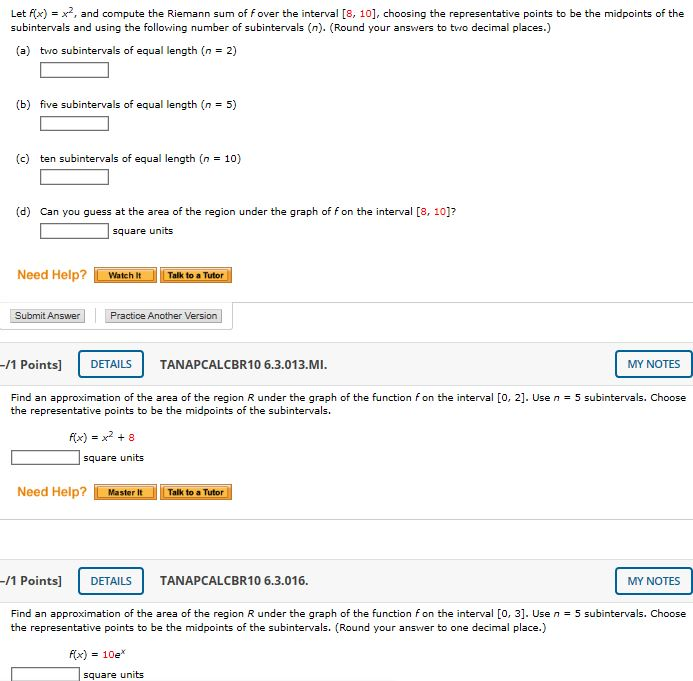 Solved Let F(x) = x2, and compute the Riemann sum of fover | Chegg.com