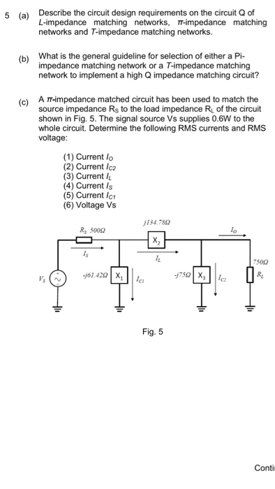 Solved Describe the circuit design requirements on the | Chegg.com