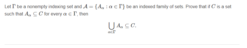 Solved Let I be a nonempty indexing set and A={Aq:a e T} be | Chegg.com