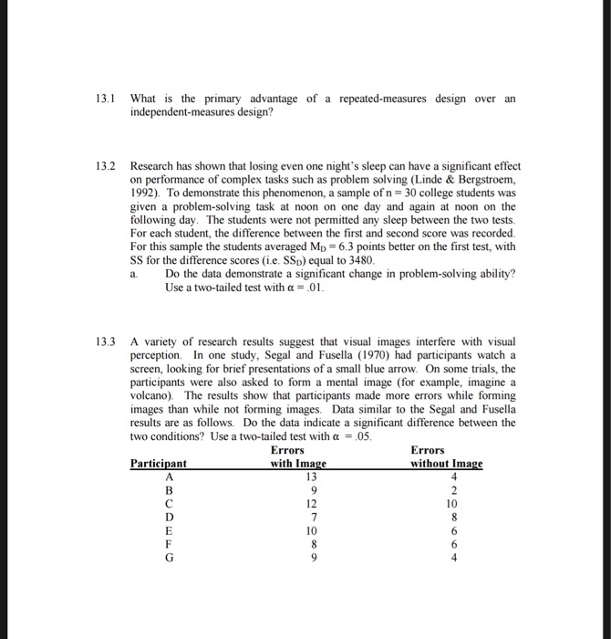 Solved 13.1 What is the primary advantage of a | Chegg.com