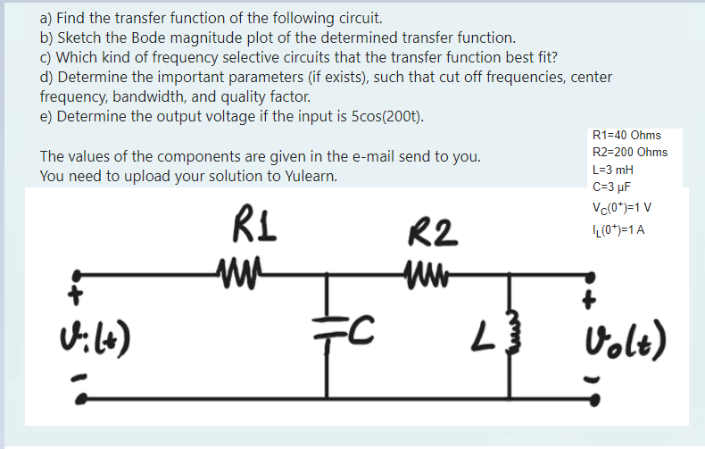 a) Find the transfer function of the following | Chegg.com