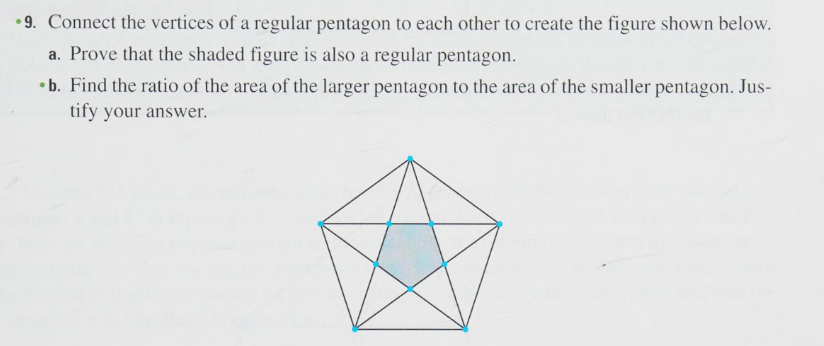 Solved 9. Connect the vertices of a regular pentagon to each | Chegg.com